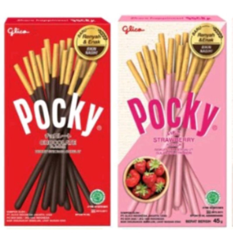 Jual Glico Pocky Stick 45gr rasa coklat&strowbery/Pocky Ukuran Besar ...