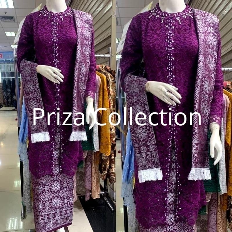 Jual Kebaya tunik songket selendang / kebaya pesta songket / kebaya ...