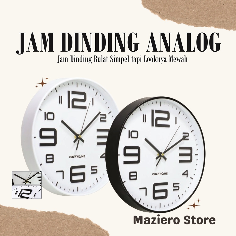 Jual Jam Dinding Analog Bulat Mewah Harga Terjangkau | Shopee Indonesia