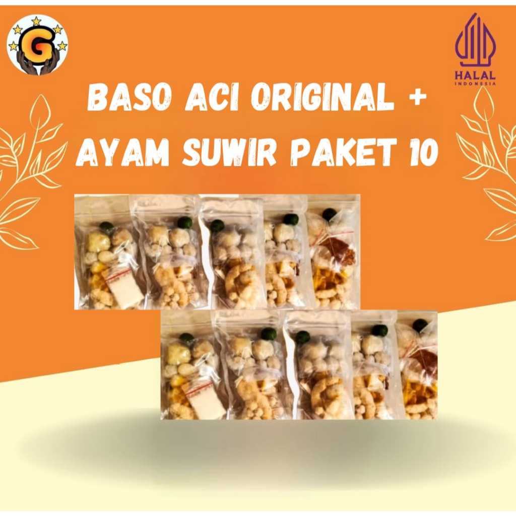 Jual Baso Aci Original + Ayam Suwir paket 10 Bungkus Terjangkau Enak ...