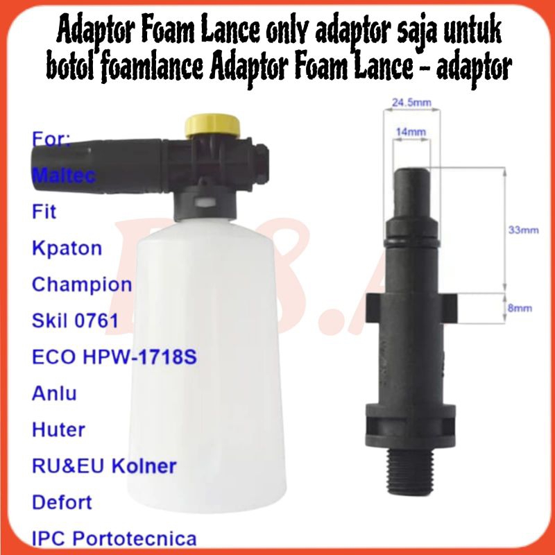 Jual Adaptor Foam Lance only adaptor saja untuk botol foamlance Adaptor ...