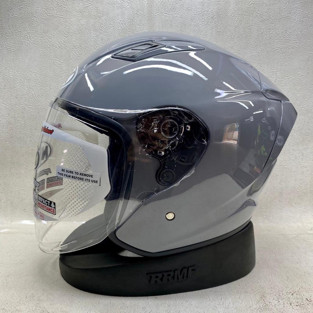 Jual HELM NHK R1 Elite DM Grey Glossy - Half Face Single Visor | Shopee ...