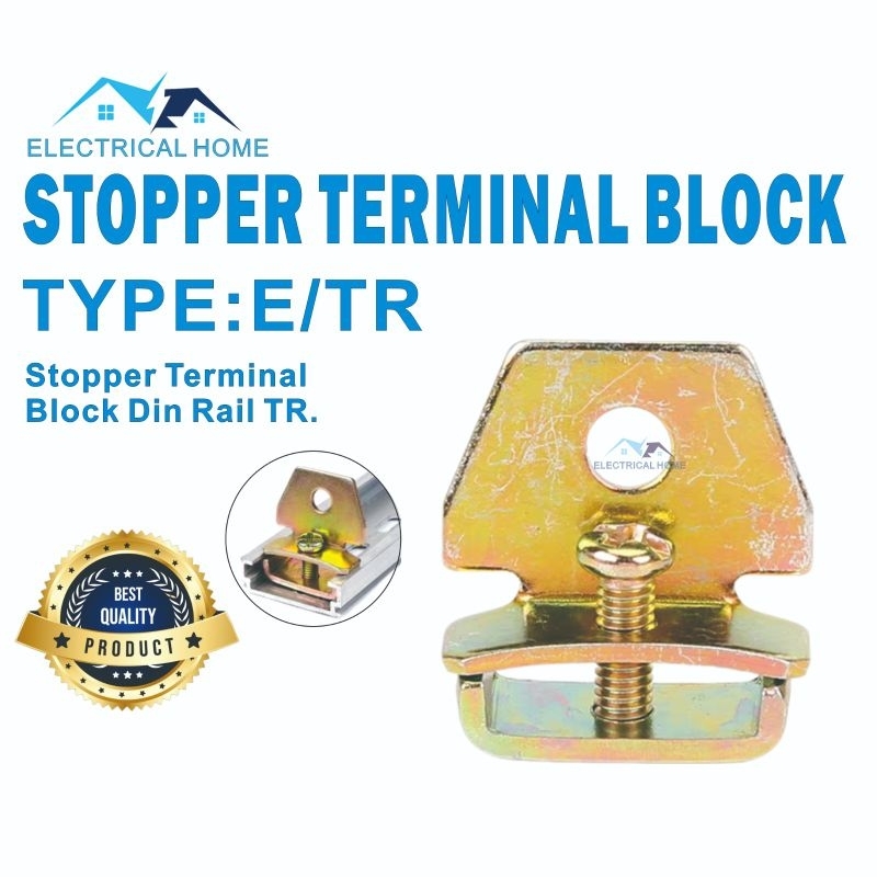 Jual Stopper Terminal Block TR Din Rail Type E/TR | Shopee Indonesia