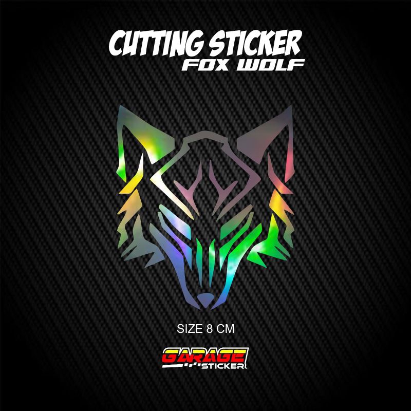 Jual Sticker fox kepala serigala cutting stiker wolf keren promo ...