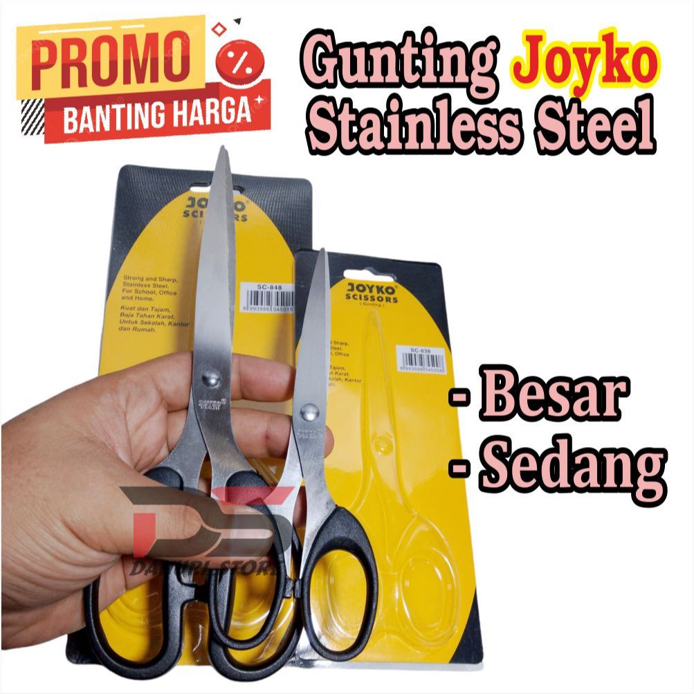 Jual Joyko Gunting Joyko Kecil SC 828 / Gunting Sedang SC 838 / Gunting ...