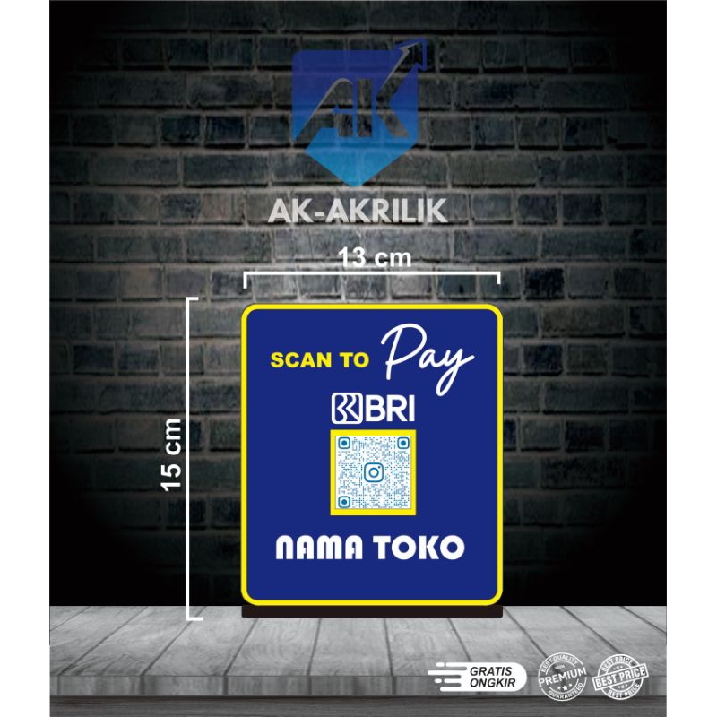 Jual QR Barcode Sign Akrilik Tempat Pembayaran Code QR | Shopee Indonesia