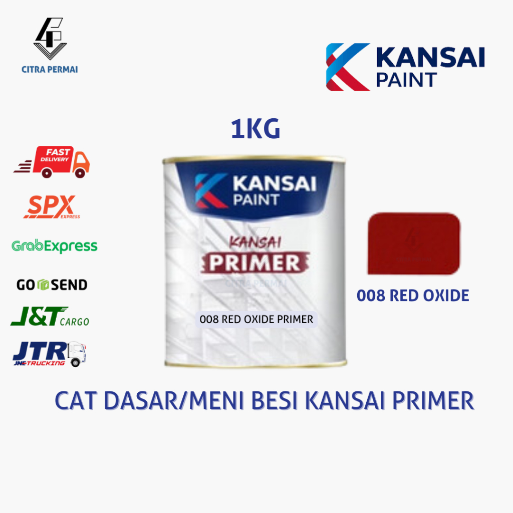 Jual CAT DASAR BESI KANSAI PRIMER ANTI KARAT 1KG - 008 RED OXIDE PRIMER ...