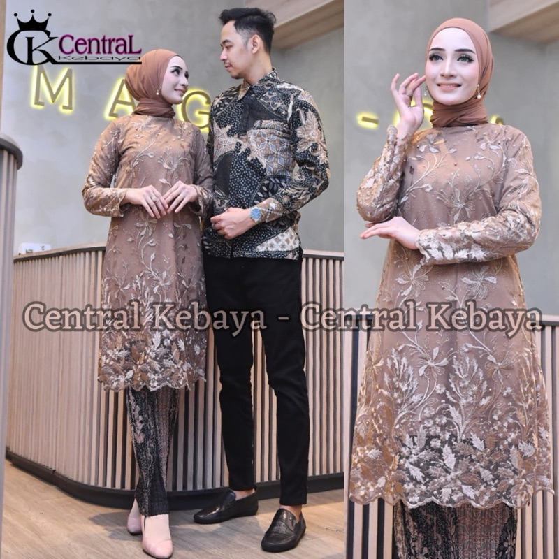 Jual Set Kebaya couple Kemeja Batik Couple Kebaya Set Kebaya Tunik ...