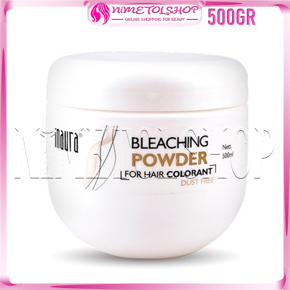 Jual INAURA Bleaching Powder 500gr Hair Color Coloring Rambut Cream ...