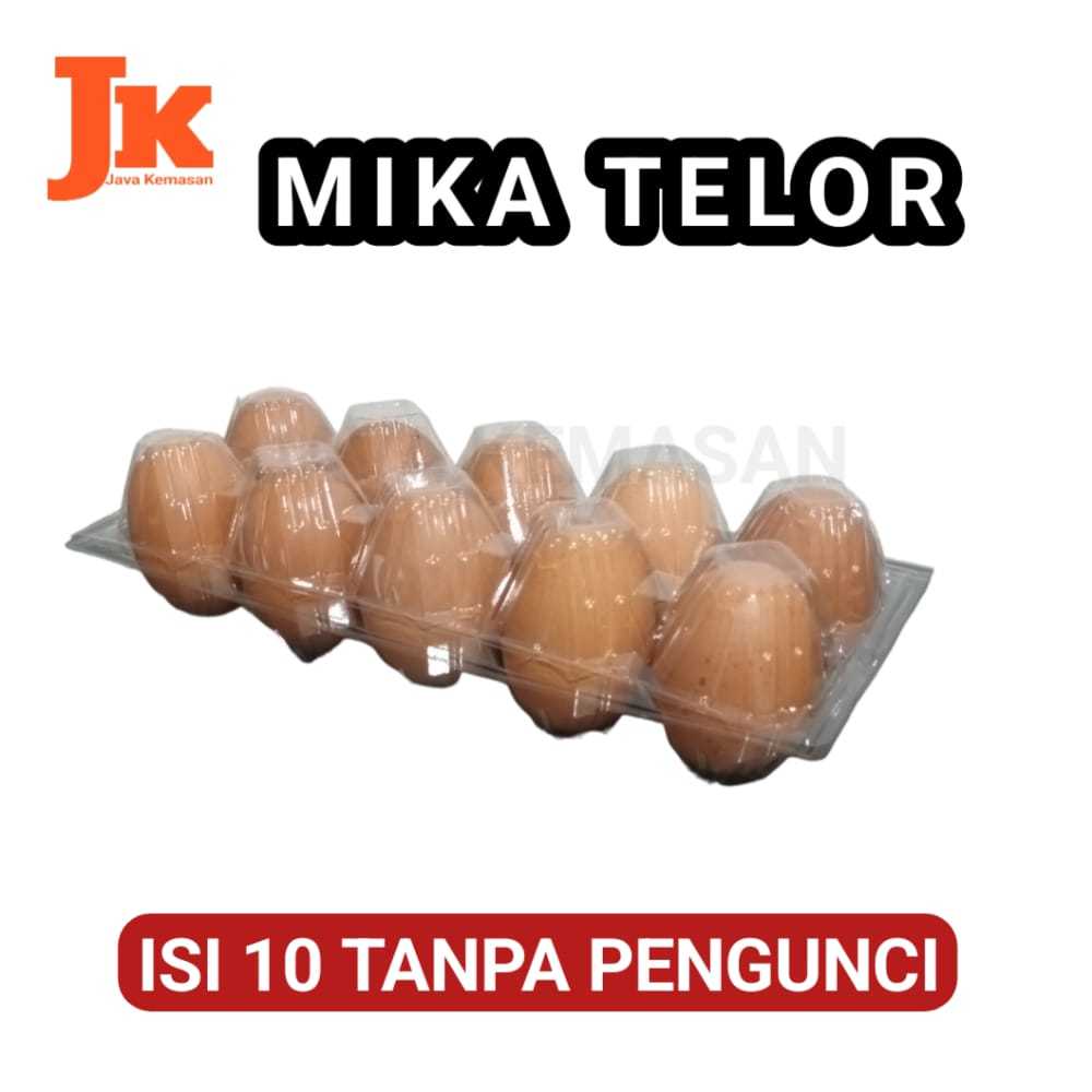 Jual MIKA TELUR 10 EGG TRAY KOTAK RAK PLASTIK BENING TRANSPARAN ISI 10 ...