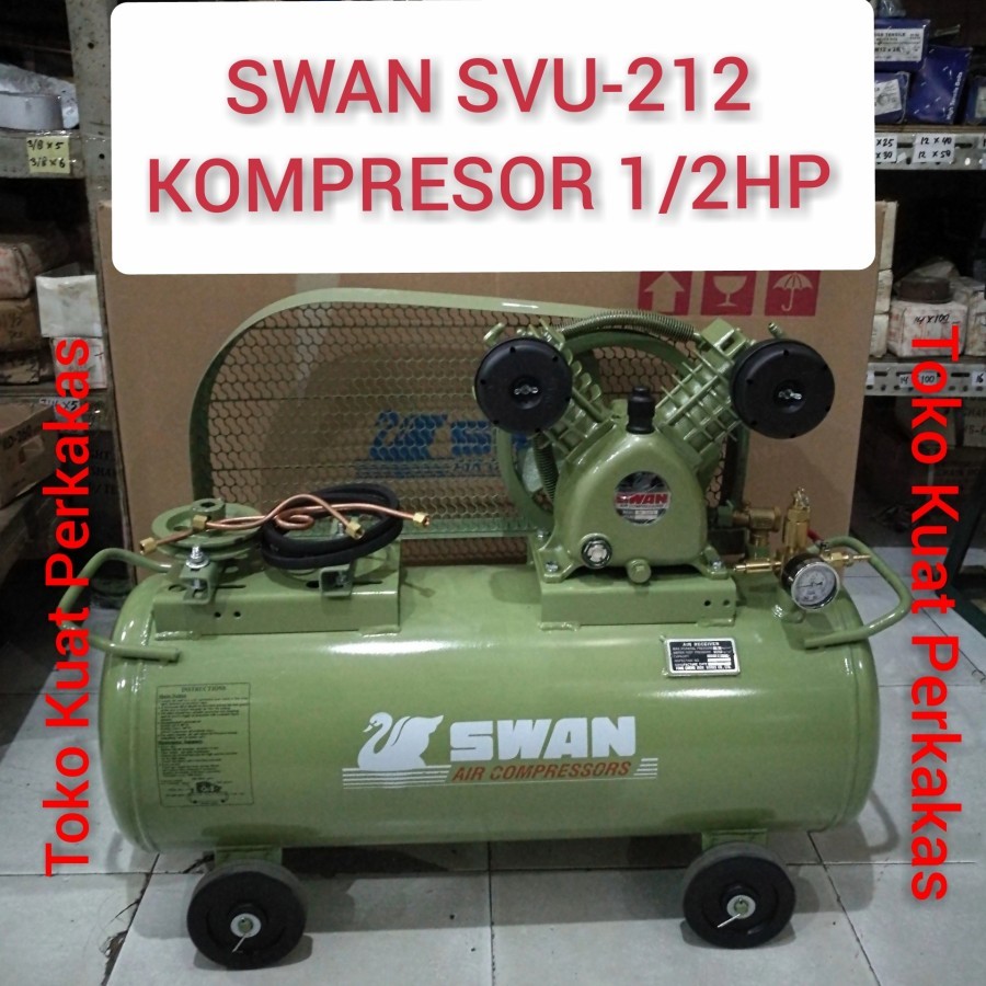 Jual Kompresor 1/2 HP SWAN SVU-212 Air Compressor Kosongan 58L | Shopee ...