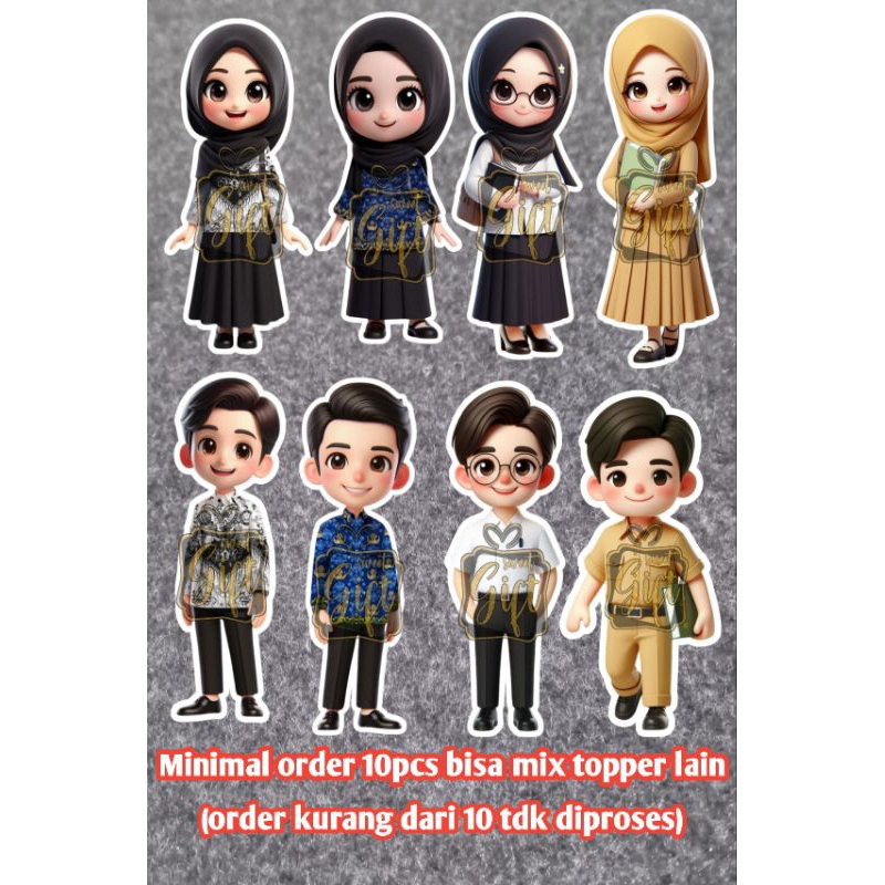 Jual Topper Guru/Sdh Di Cutting pola/Buket Hari guru/ukuran jumbo ...