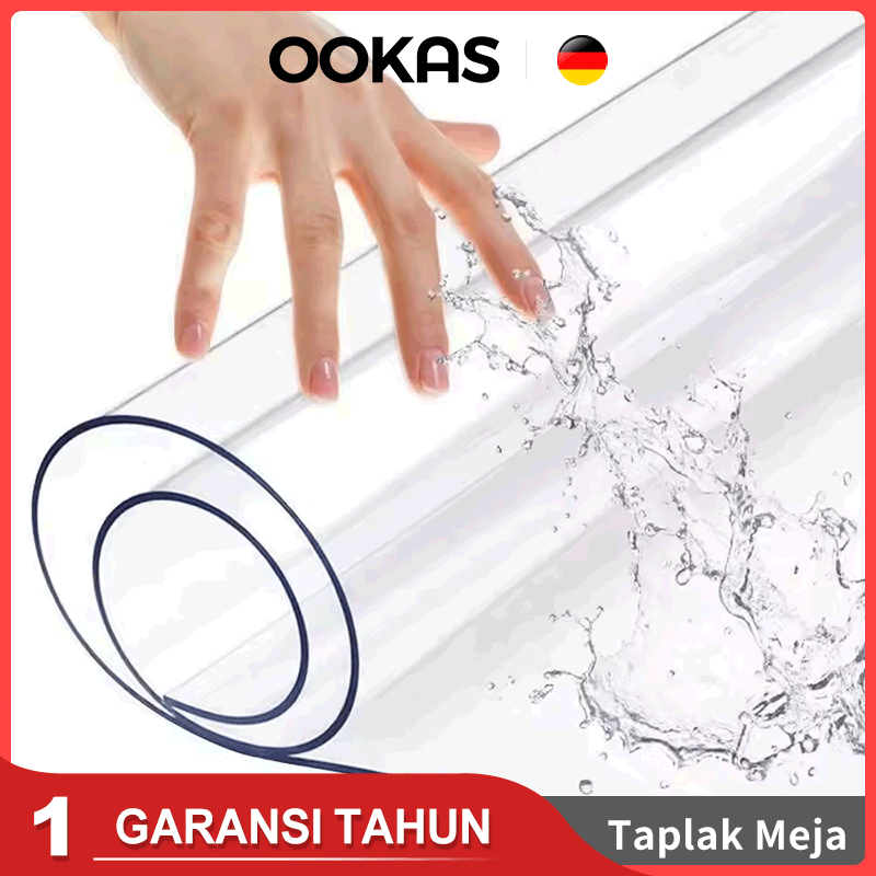 Jual OOKAS HOME 0.8mm Taplak Meja Transparan Bahan Mika Plastik Taplak ...
