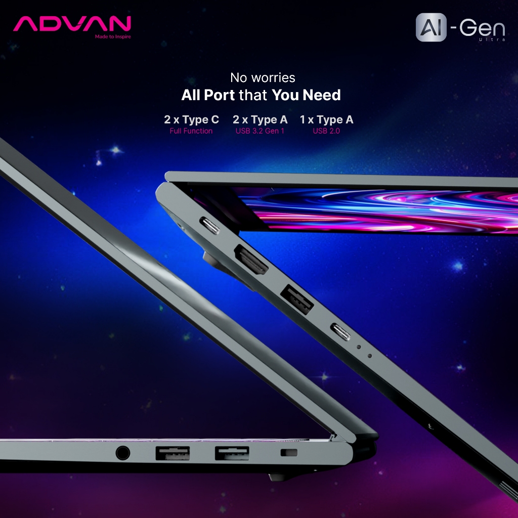 Jual ADVAN Laptop AI Gen Ultra With Ai 14'' Intel Core Ultra 5 125H ...