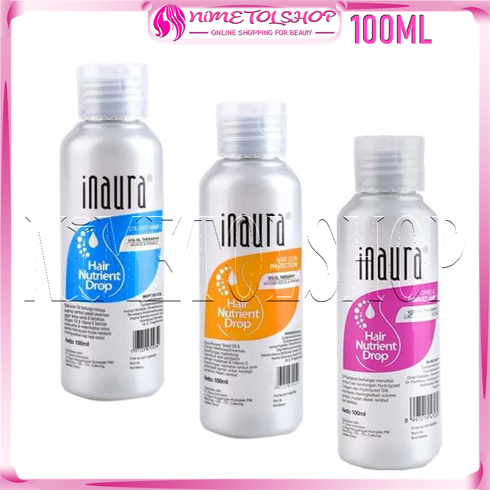 Jual INAURA Hair Nutrient Drop 100ml Vitamin Rambut Keratin Argan Serum ...