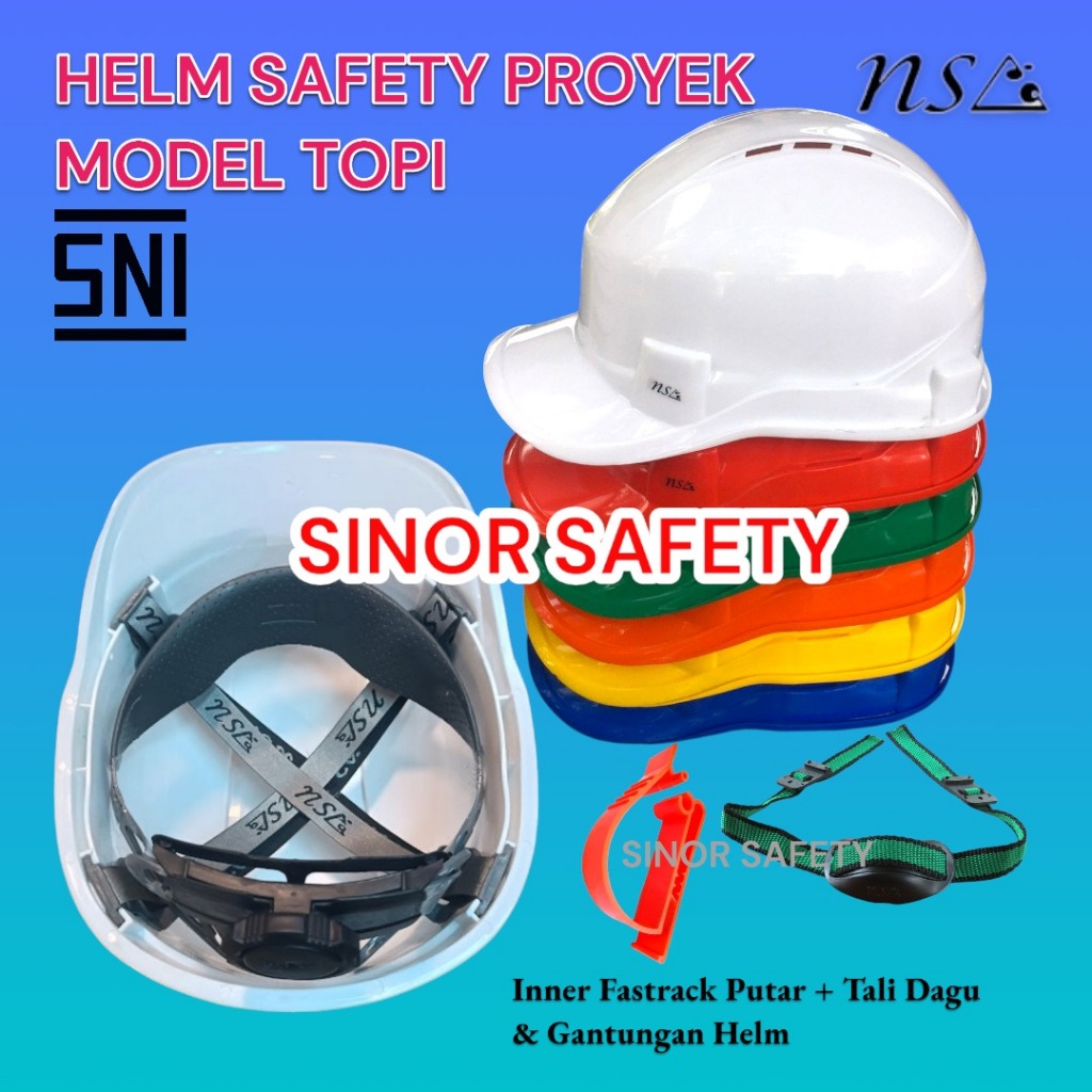 Jual Helm Safety Proyek NSA Model Topi SNI Helmet Vented D-811 | Shopee ...