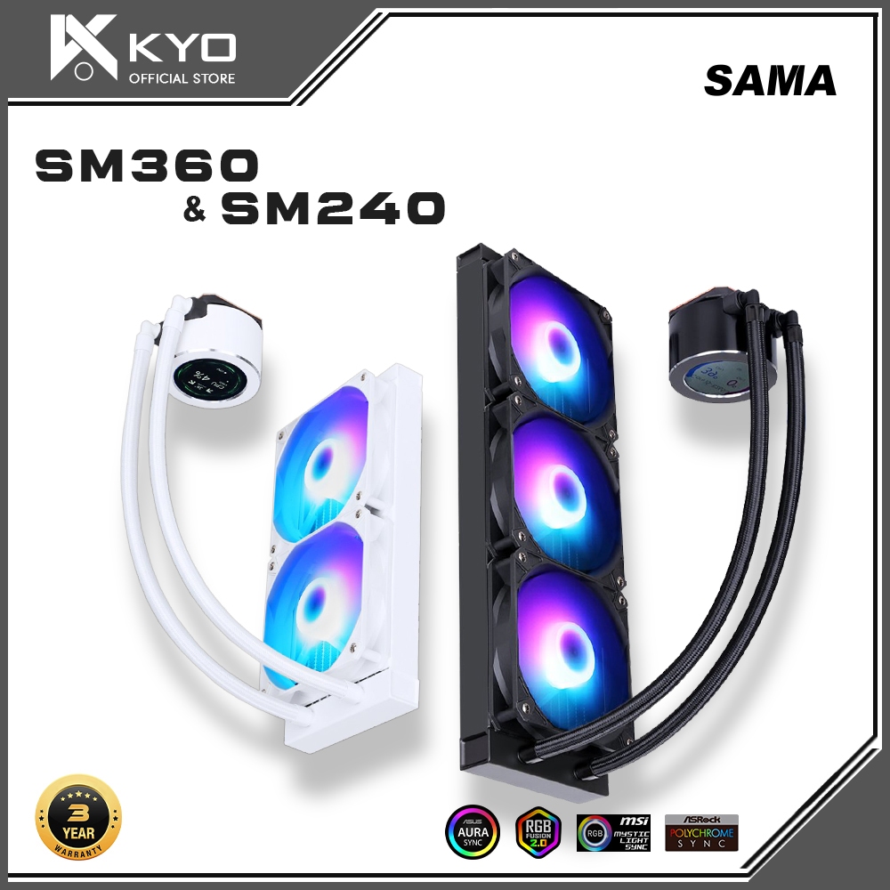 Jual KYO Sama SM240 SM360 ARGB Aio Liquid Cooling Lcd Display Screen ...