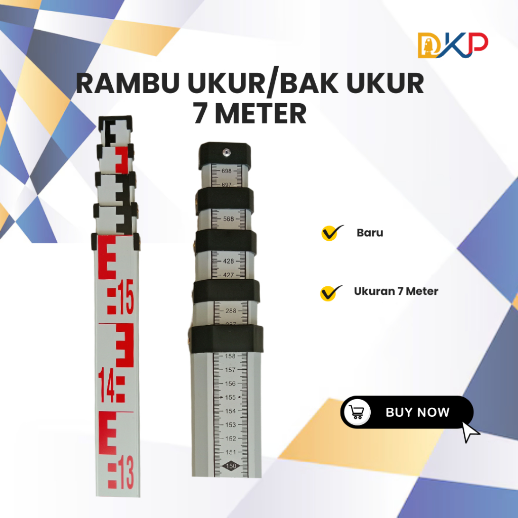 Jual Rambu Ukur / Bak Ukur 7 meter / Mistar Ukur / Levelling Staff 7M ...