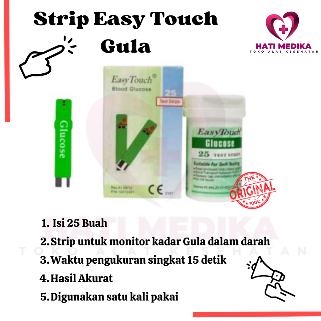 Jual EASYTOUCH - Strip Test Gula Darah | Refill Strip Test Gula Darah ...