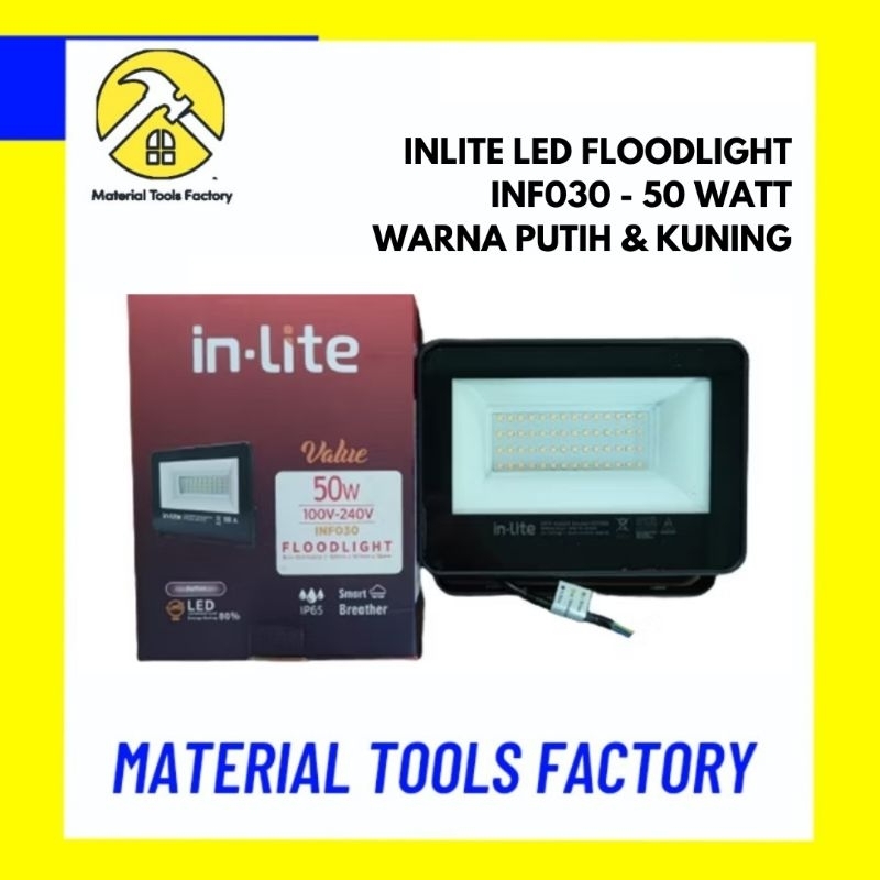 Jual InLite Lampu Sorot FloodLight LED Value 50W 50 WATT INF030 Flood Light - Putih Kuning ...