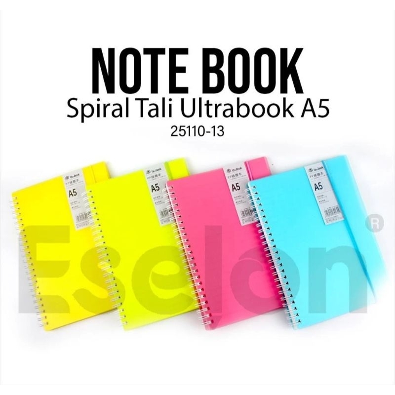 Jual Buku Agenda/ Notebook Spiral Tali Ultrabook Ukuran A5 (1 pcs ...
