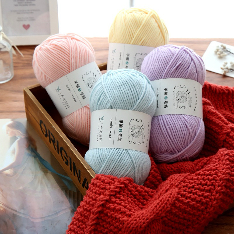 Jual BENANG RAJUT SOFT ACRYLIC PASTEL AKRILIK 6PLY YAOH WOOL YO WOOL ...