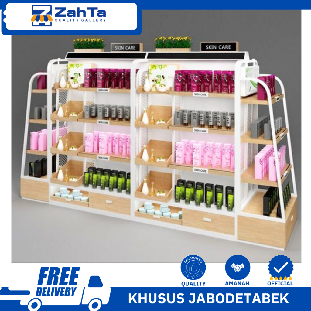 Jual ZAHTA - SHOWCASE DISPLAY SKINCARE TOKO MAKE UP | Shopee Indonesia