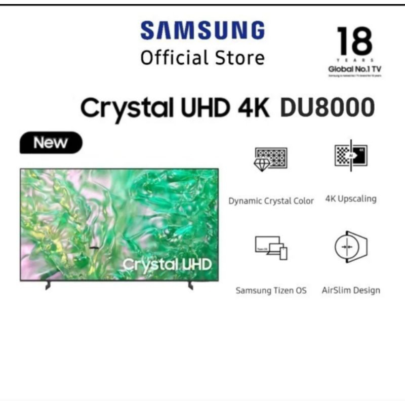 Jual LED TV SAMSUNG UA65DU8000 65U8000F 65 Inch Crystal UHD 4K Smart TV 65DU8000 NEW | Shopee ...