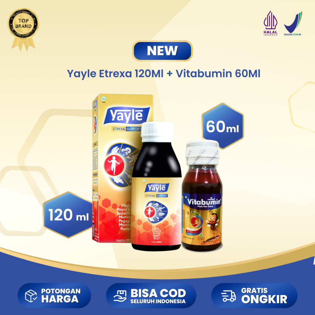 Jual PROMO Paket Pertumbuhan - Yayle Etrexa 200 ml/120 ml + Vitabumin ...