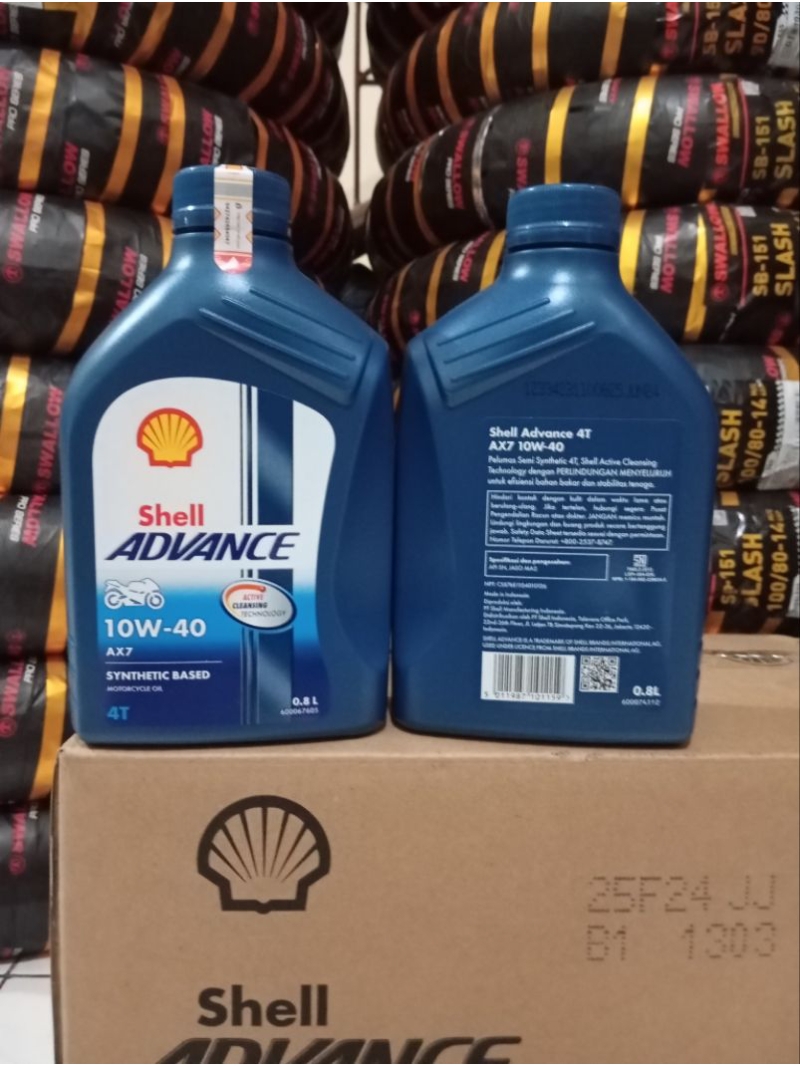 Jual Oli Motor Matic Terbaik Shell Advance 4T AX7 motorcycle oil/matic 10W-40 0,8 Liter ...
