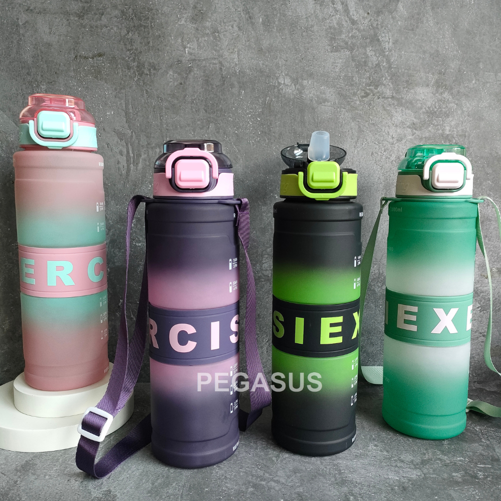 Jual ZD3221 Botol Minum Sport EXERCISI 1 Liter / Botol Motivasi Botol ...