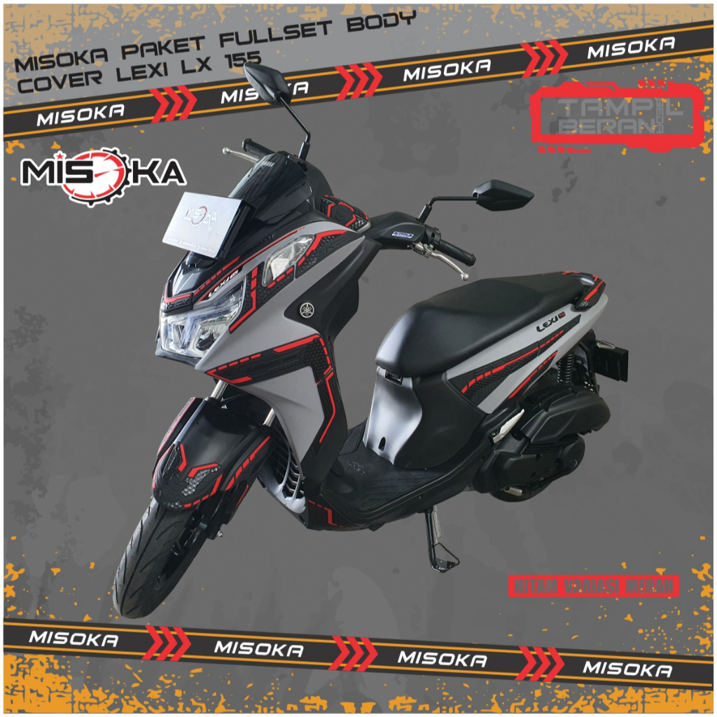Jual Misoka Paket Fullset Body Protector Lexi Lx 155 Rubber Karet Keren Murah Knalpot Motor ...