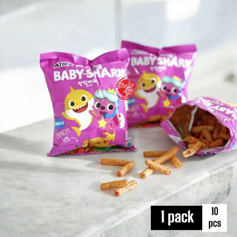 Jual baby shark snack | 1 pack isi 10 pcs | snack favorit anak-anak ...