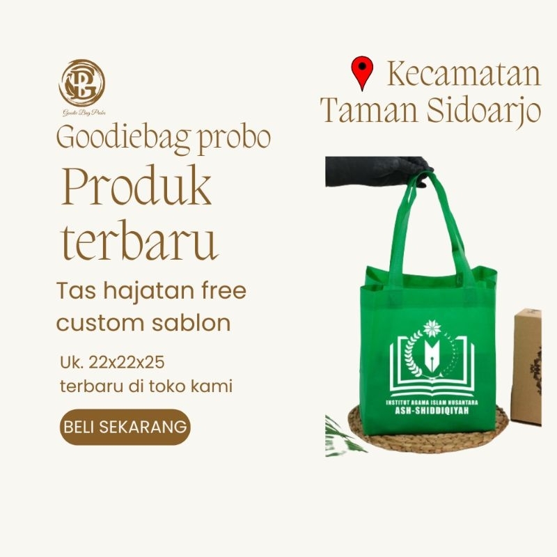 Jual tas box custom sablon UK 22x22x25cm(minim 100 pcs)/tas box nasi ...