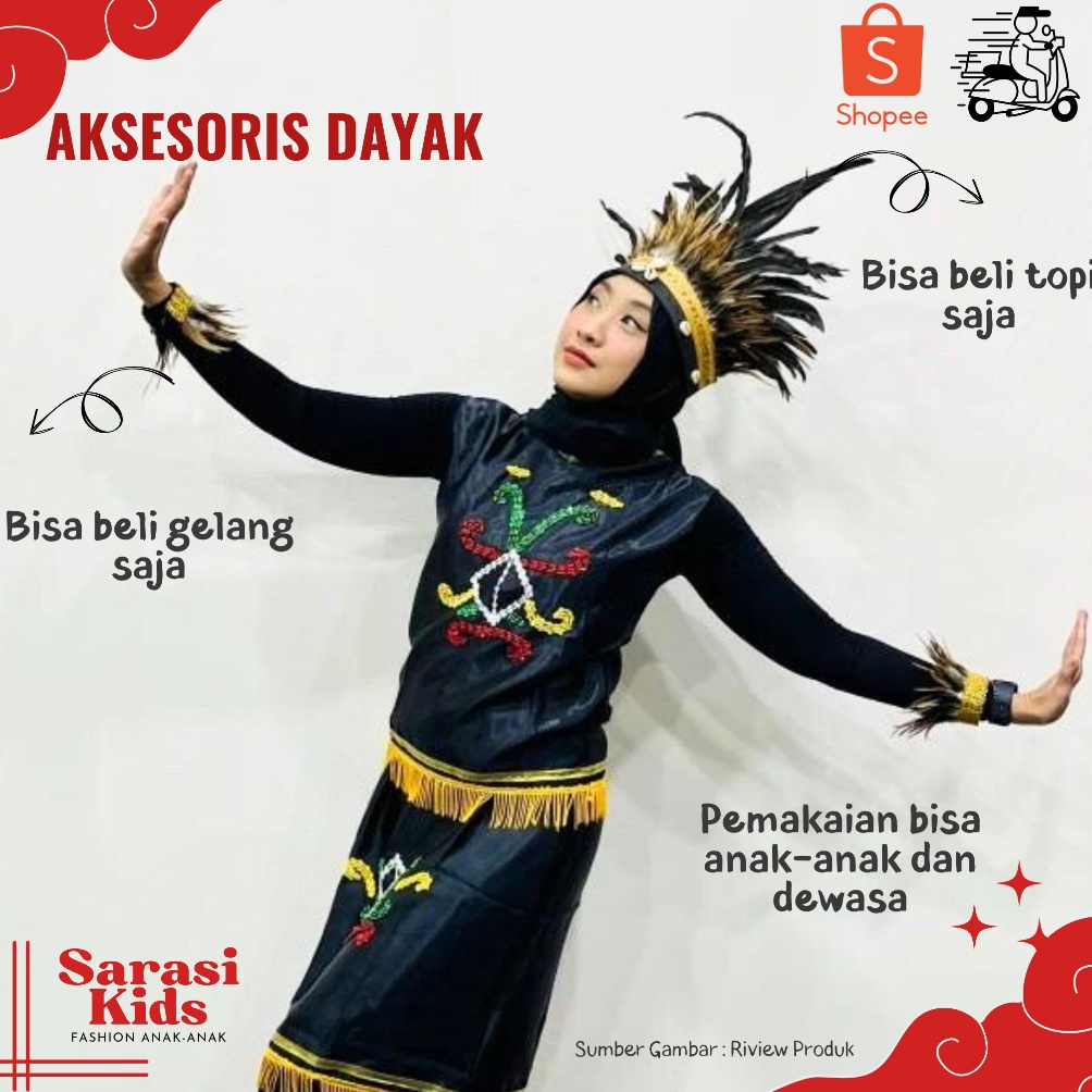 Jual MURAHV topi adat dayak etnik dayak topi bulu dayak aksesoris ...