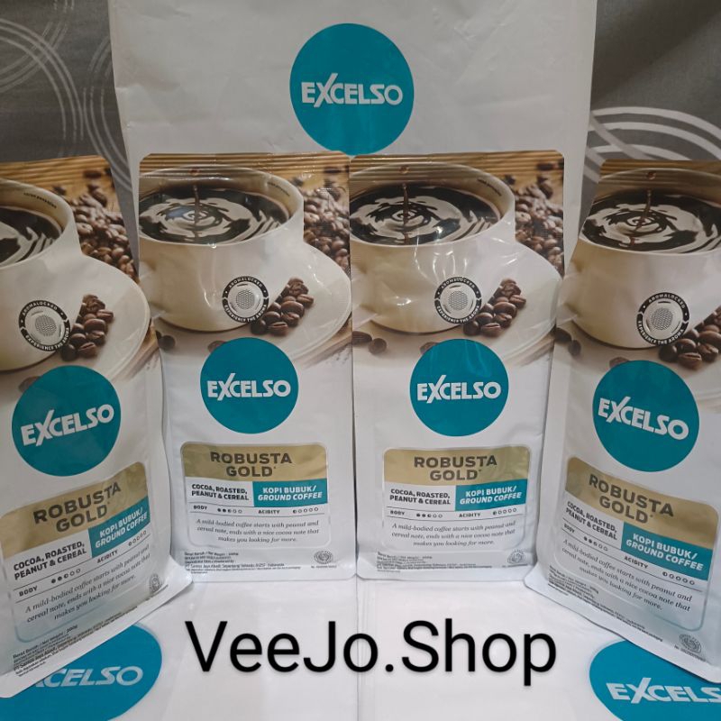 Jual Excelso ROBUSTA GOLD / Kopi Bubuk / Biji Kopi / Kemasan 200g ...