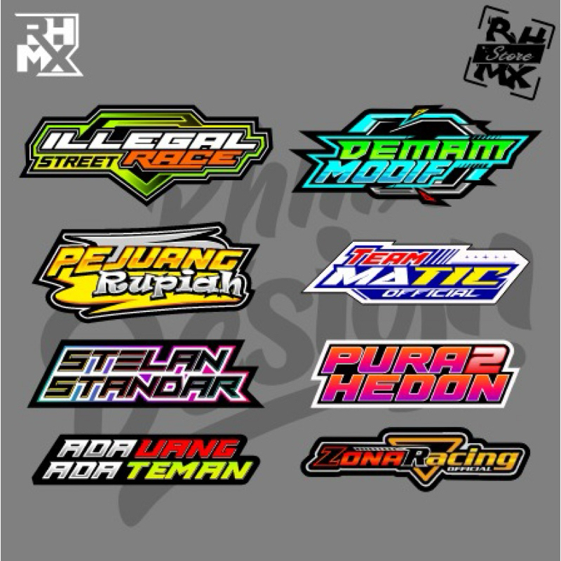 Jual sticker racing pack motor viral terbaru stiker vinyl stiker list ...