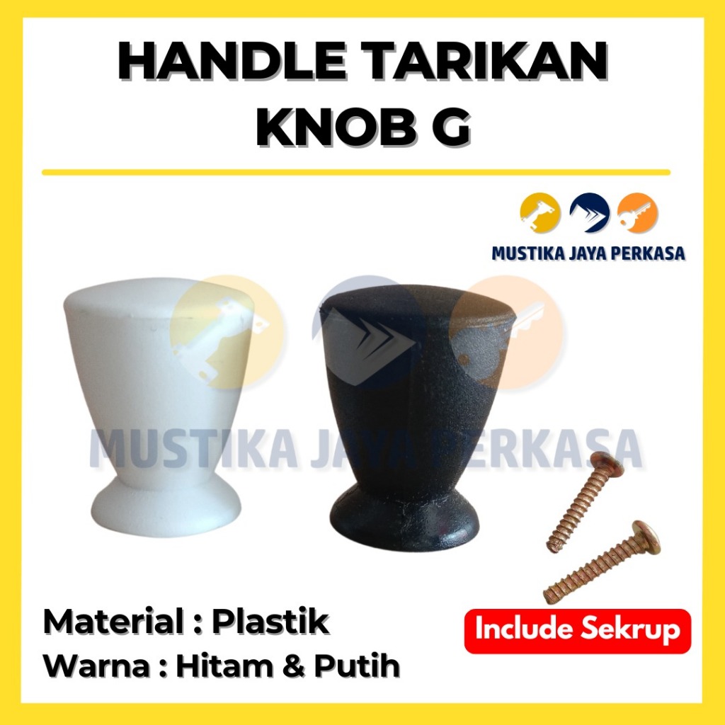 Jual Handle Knob G Plastik PVC Tarikan Laci Hitam Putih | Shopee Indonesia