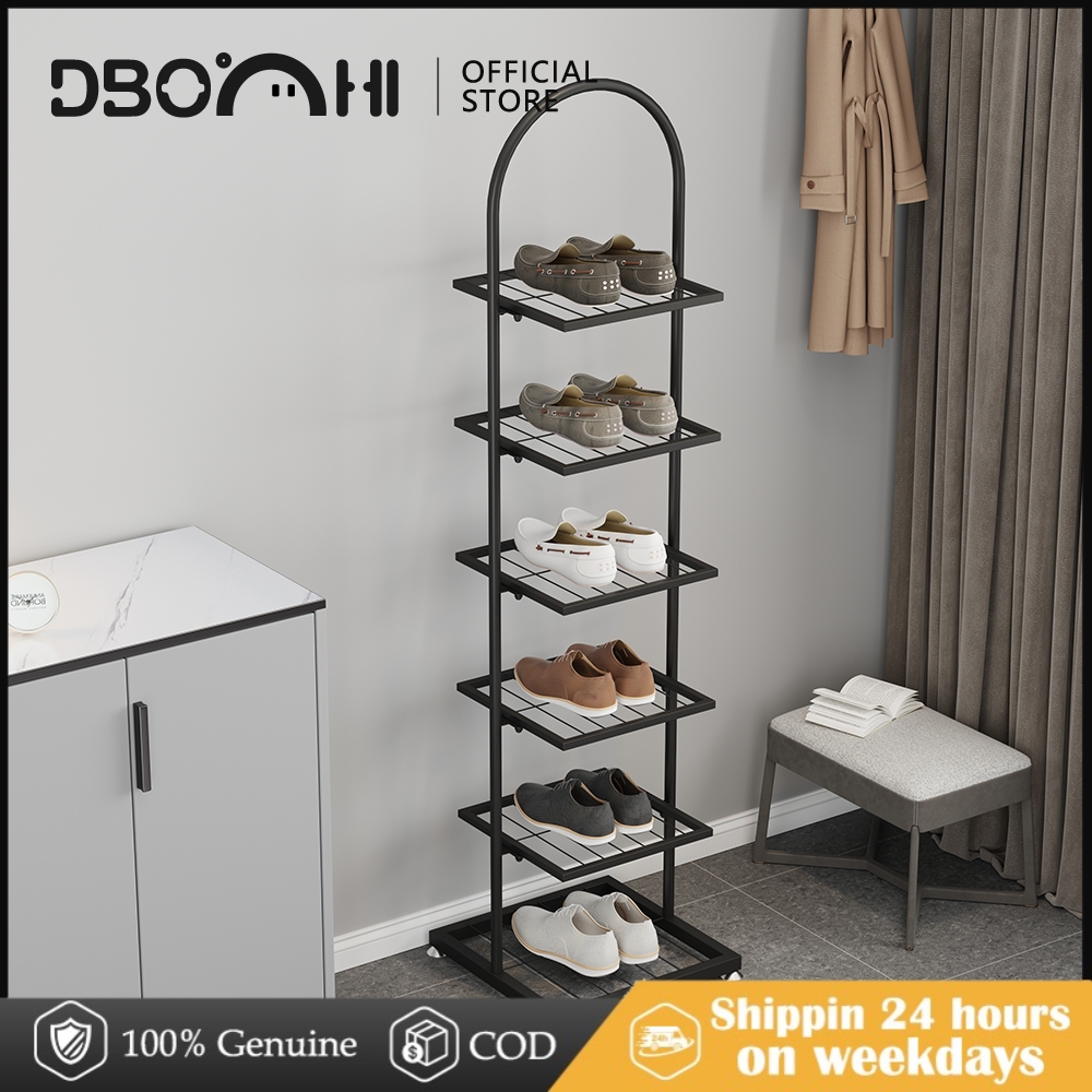 Jual DBODHI Tempat Rak Sepatu Rak Minimalis Aesthetic 6 Susun Besi ...