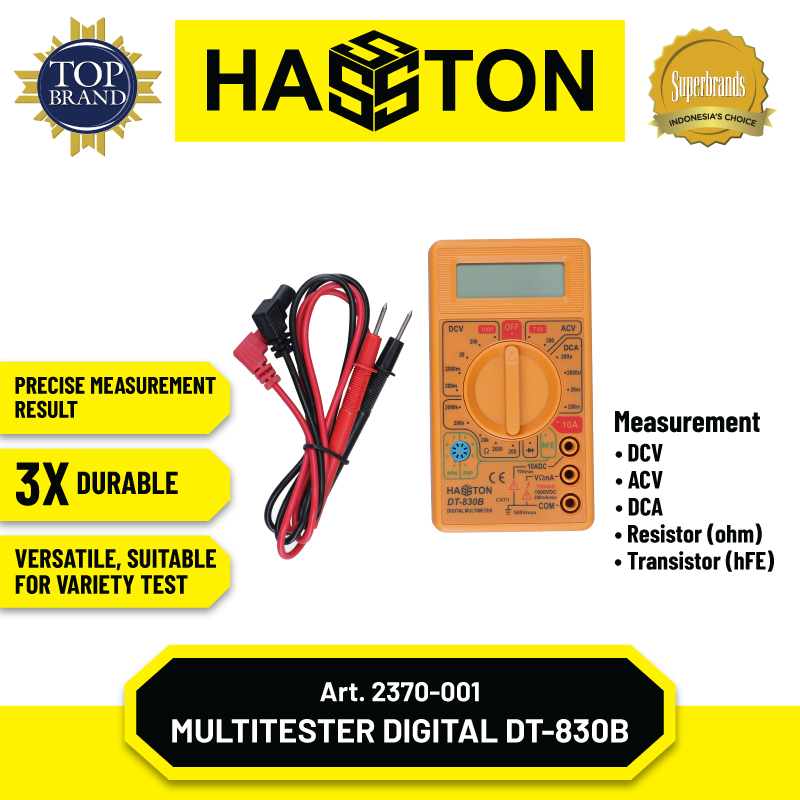 Jual Hasston Multi Tester Digital DT830B / Digital Multitester (2370 ...