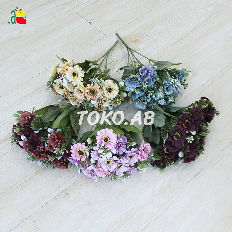Jual BUNGA PLASTIK ASTER EROPA FR B8131 BUNGA ARTIFICIAL MURAH DEKORASI ...