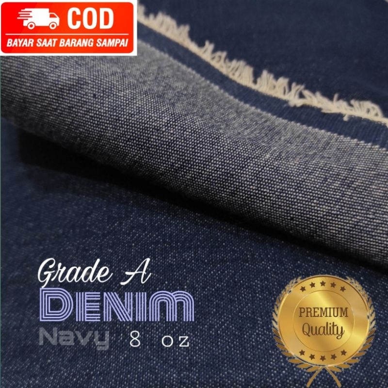 Jual Kain Jeans Denim 8oz 1,25meter | Shopee Indonesia