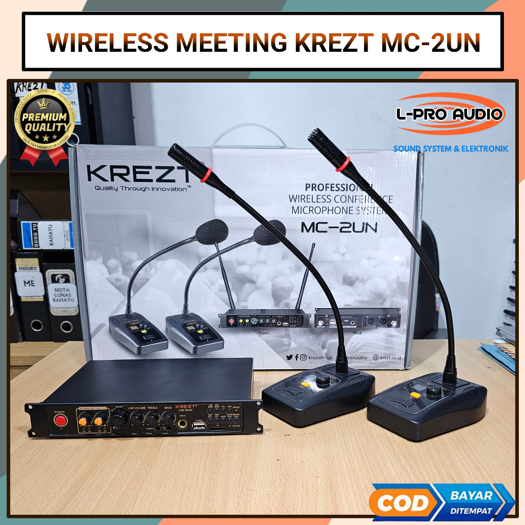 Jual Mic podium mimbar wireless KREZT MC-2UN mc2un | Shopee Indonesia