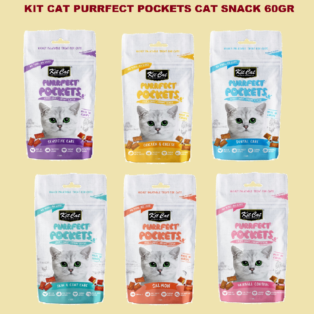 Jual KIT CAT PURRFECT POCKETS CATS TREAT 60GR / SNACK CEMILAN KUCING ...