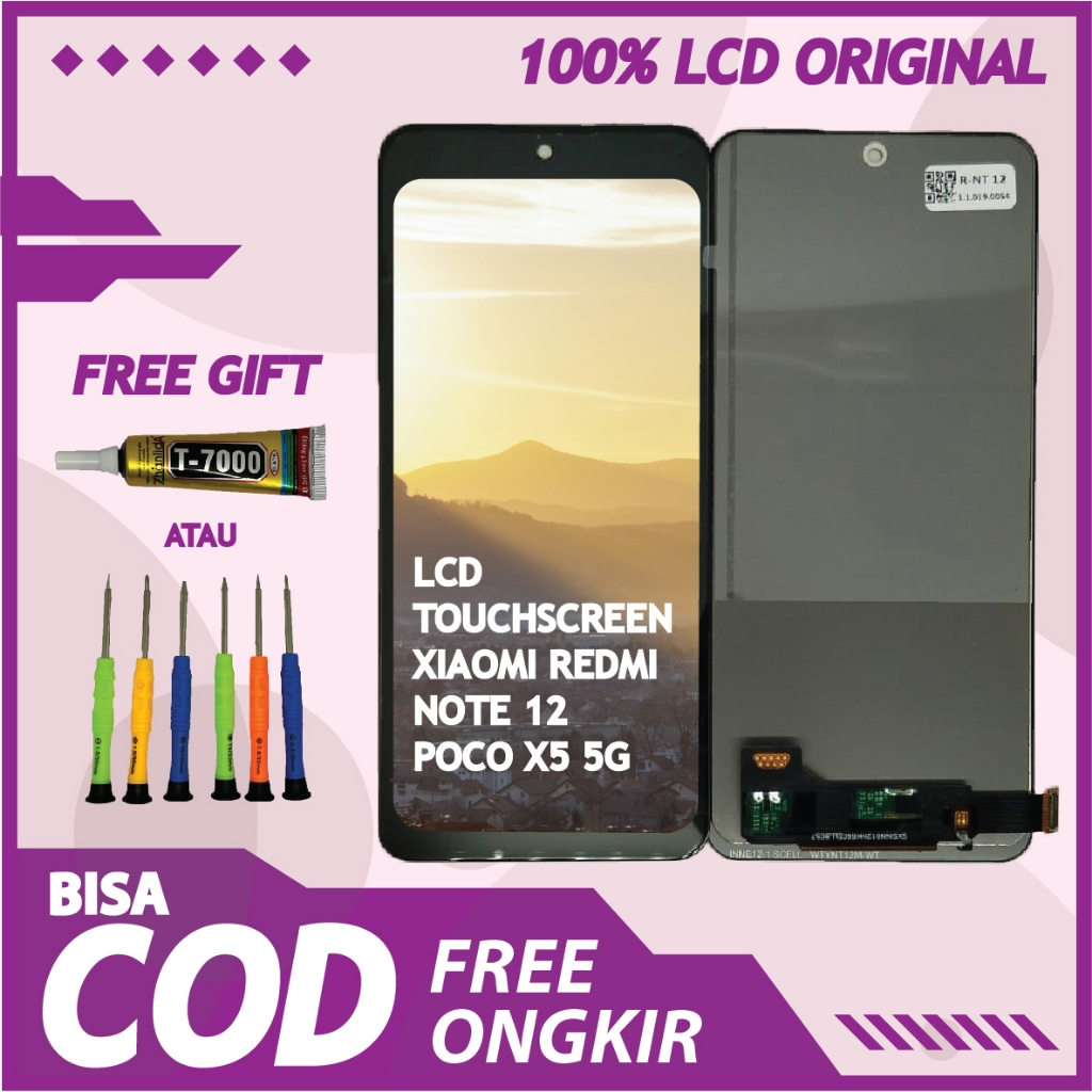 Jual 【ORIGINAL 100%】LCD TOUCHSCREEN XIAOMI REDMI NOTE 12/ POCO X5 5G FULLSET TOUCHSCREEN ...