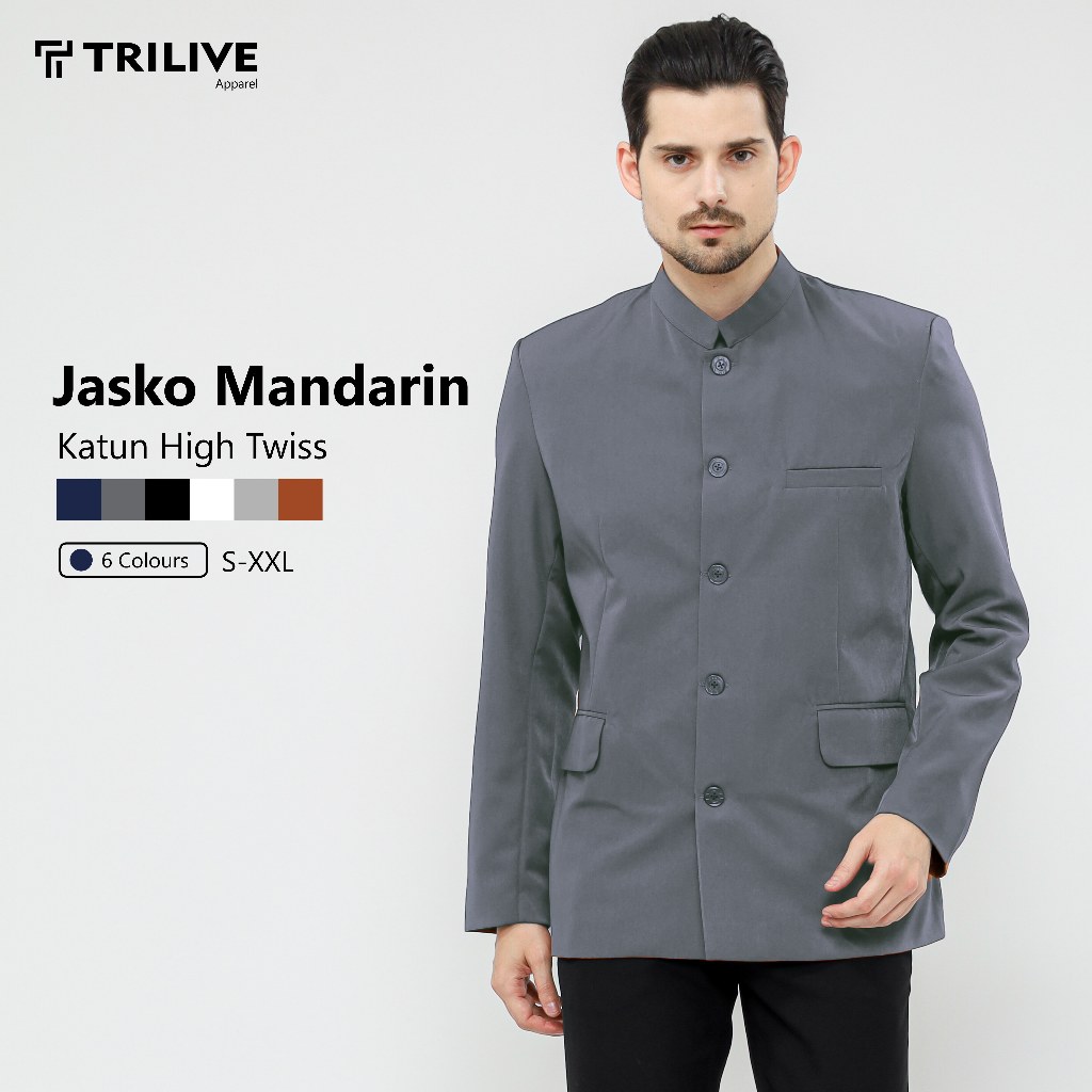Jual TRILIVE - Jasko Pria Kerah Shanghai Jas Koko / Jas Mandarin ...