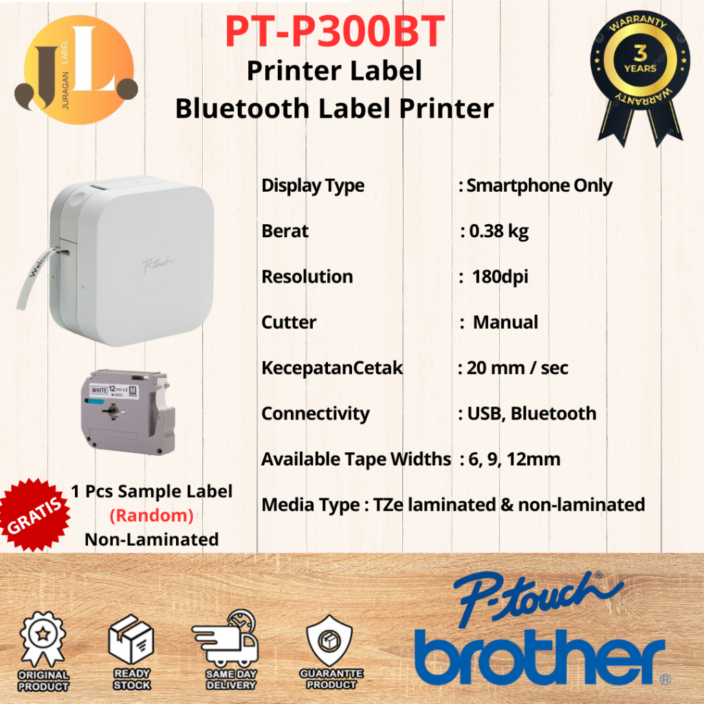 Jual BROTHER PT-P300BT PTouch Cube Printer Label Portable Bluetooth ...
