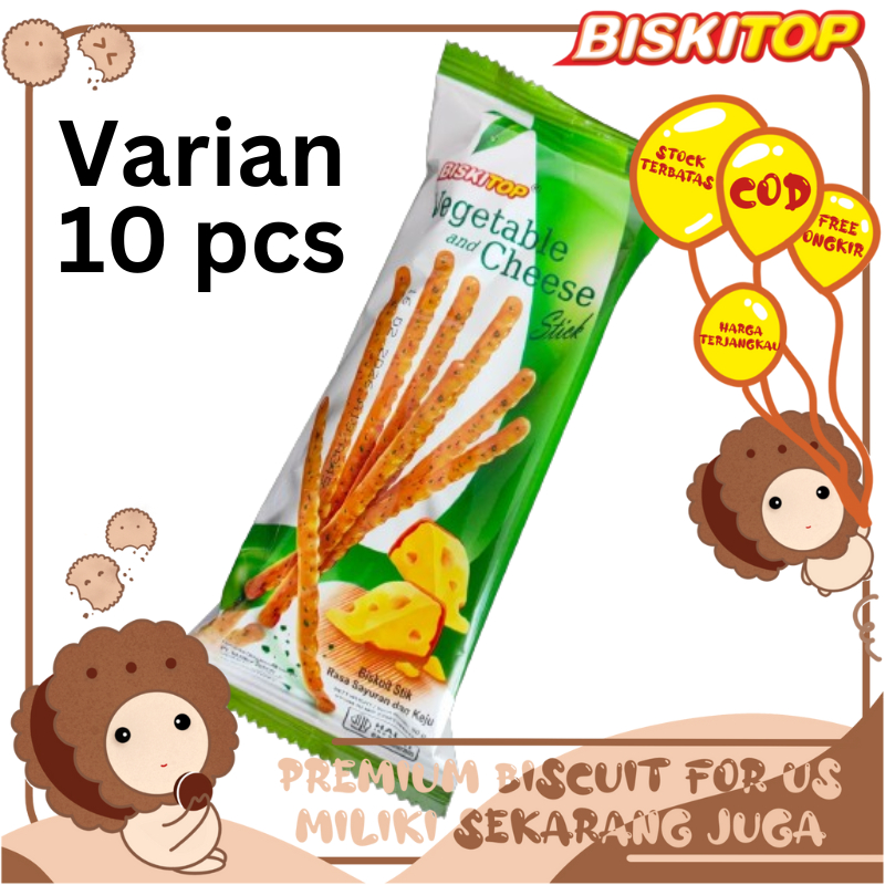 Jual BISKITOP - VEGETABLE STICK 50g (10 PCS) Biskuit Anak Dewasa Enak ...