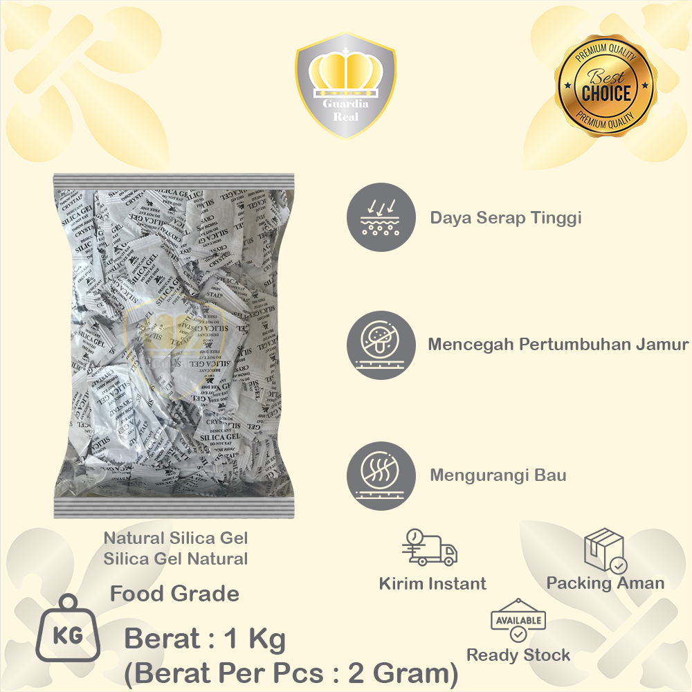 Jual Natural Silica Gel 1 Kg(2 Gram)/ Silika Gel Alami 1 Kg(2 Gram)/ Silica Gel Food Grade 1 Kg ...