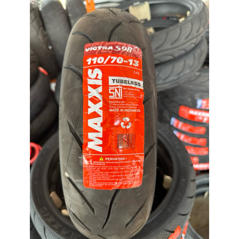 Jual ( RING 13 ) Maxxis Victra S98CT NMAX Depan 110/70-13 CT Tubles ...
